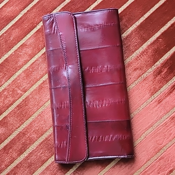Vintage | Bags | Vintage Eel Skin Wallet | Poshmark